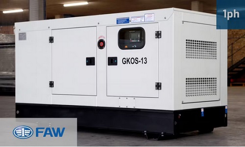 FAW 12KVA Single Phase Silent Diesel Generator incl. ATS
